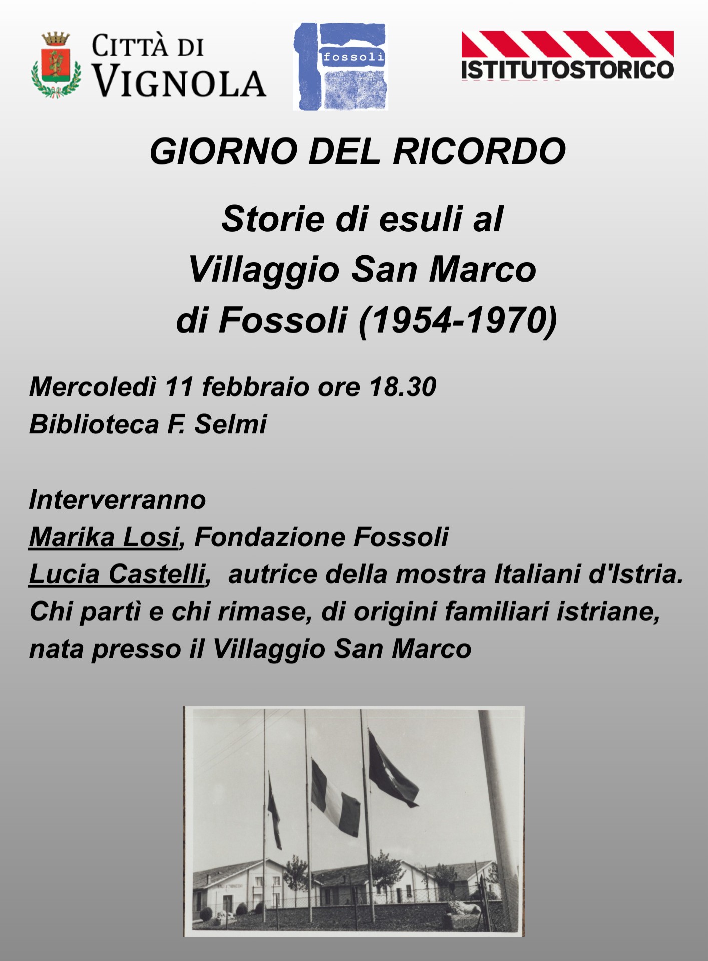 Giorno del Ricordo, a Vignola si parla del Villaggio San Marco di ...